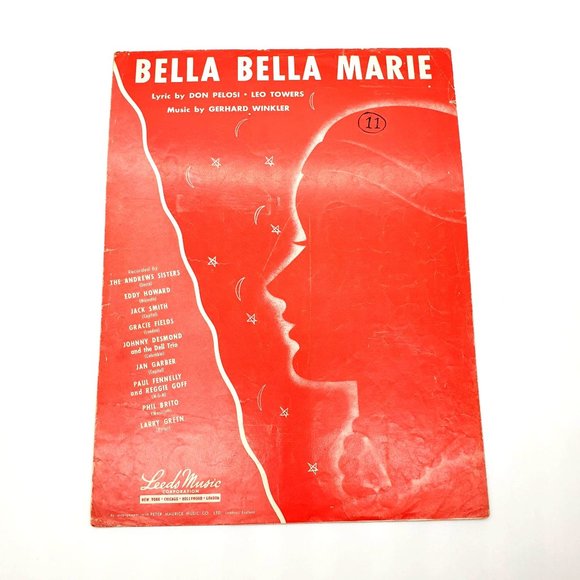 The Peter Maurice Music Co | Accents | Vintage Sheet Music Bella Bella ...